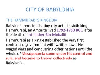 Laws of Hammurabi | PPTX