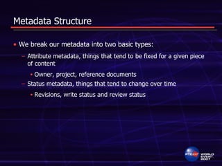 Tracking Workflow with Embedded Metadata | PPT