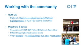 OpenStreetMap in the public sector - case HSL | PPT