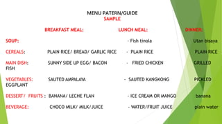 HELE - FOOD, NUTRIENTS, & MEAL PLANNING.pptx