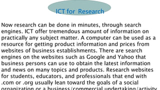 HELE- ICT in ENTREPRENEURSHIP.pptx | Business | Business and Finance