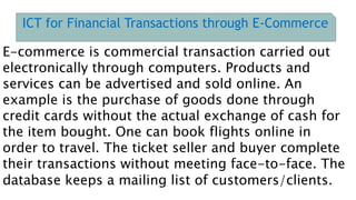 HELE- ICT in ENTREPRENEURSHIP.pptx | Business | Business and Finance