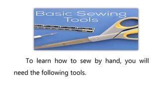 Sewing by Hand | PPTX