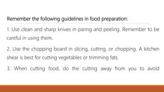 Preparation and Cooking of Meals | PPTX