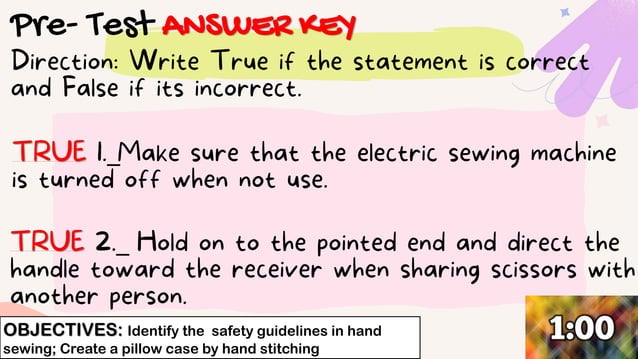 HELE 6_Lesson 4_ SEWING HOUSEHOLD LINENS (1).pptx | Needlework | Arts and Crafts