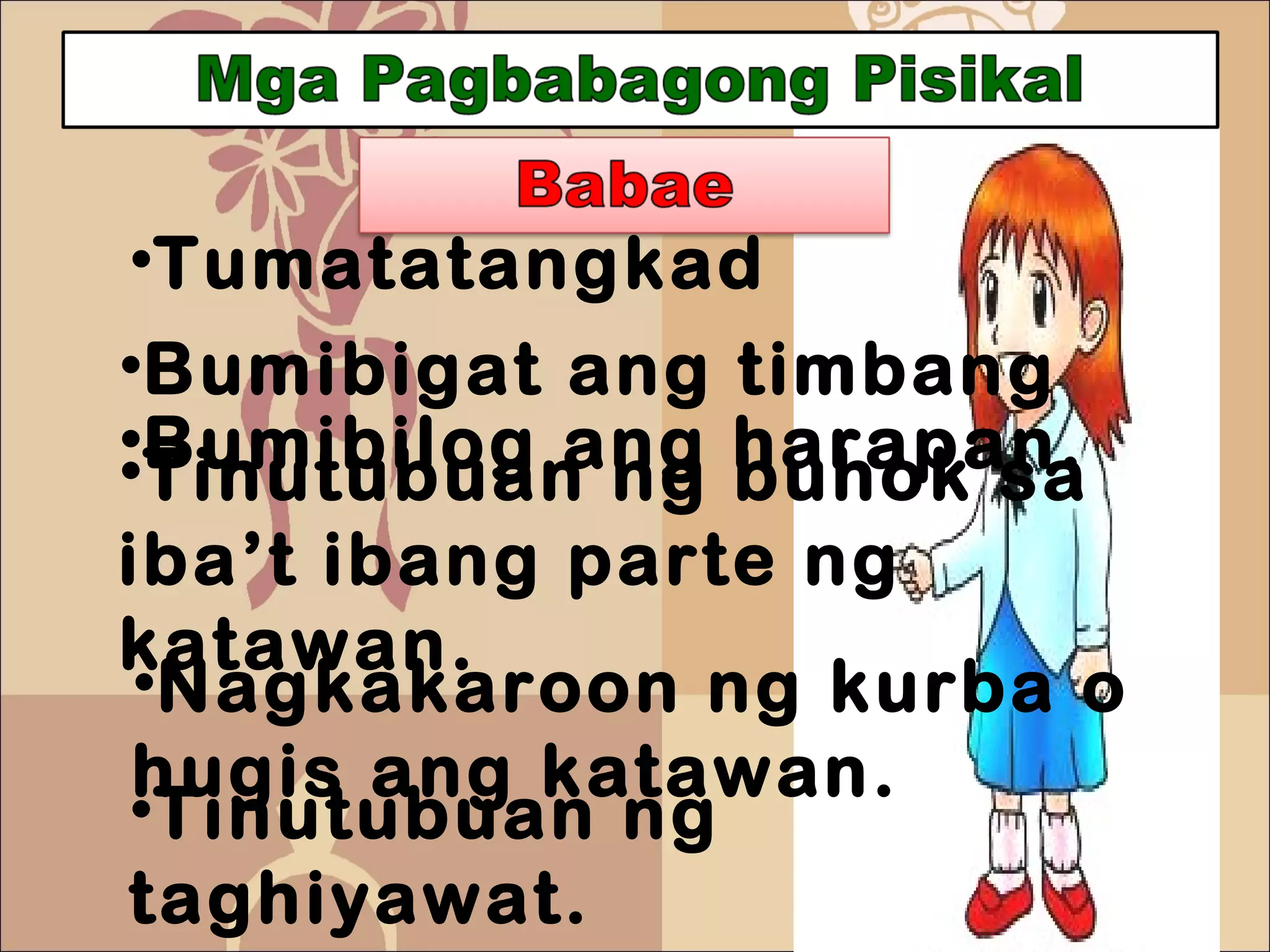 Hele 4 - pagdadalaga at pagbibinata | PPT