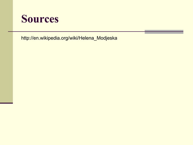 Helena Modjeska g 131 | PPT