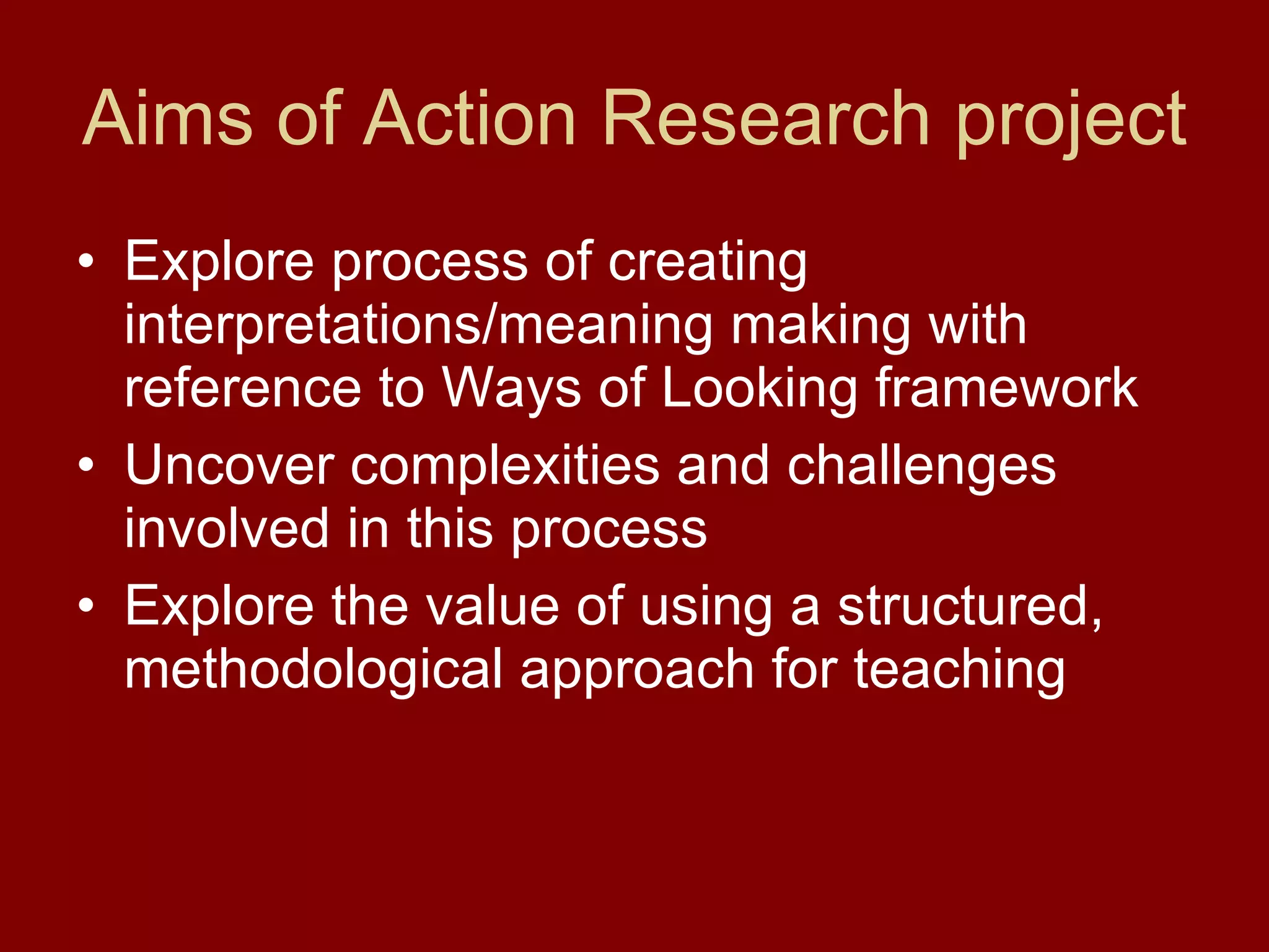 Making the familiar strange by Helen charman & michaela ross | PPT