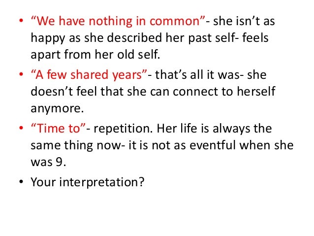 To My Nine-year Old Self