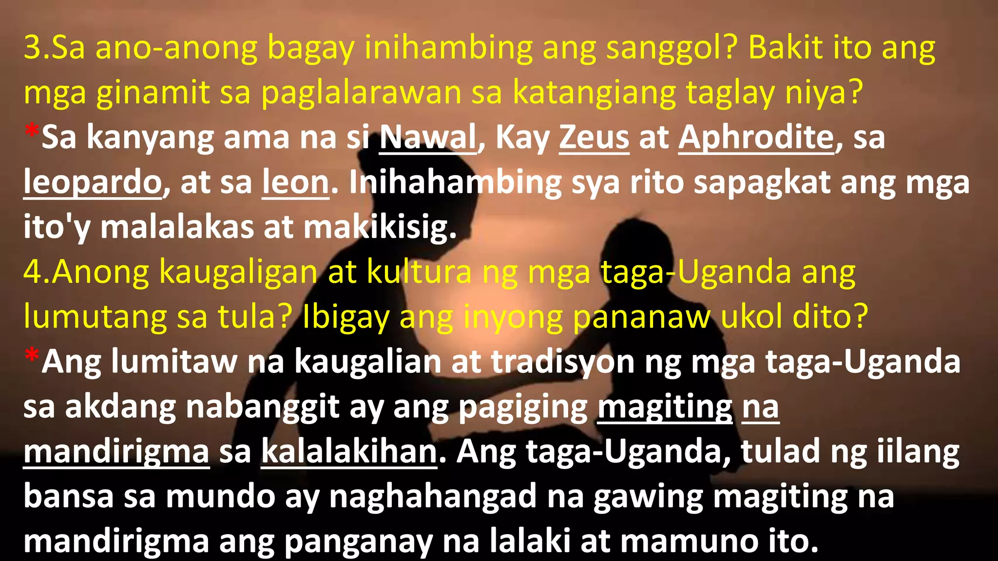 Hele ng ina sa kanyang panganay | PPTX