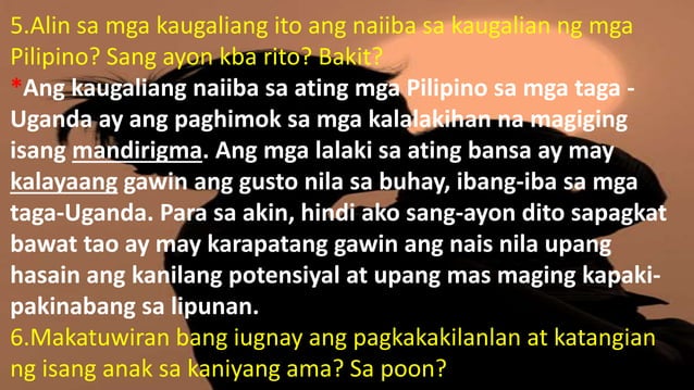 Hele ng ina sa kanyang panganay | PPTX