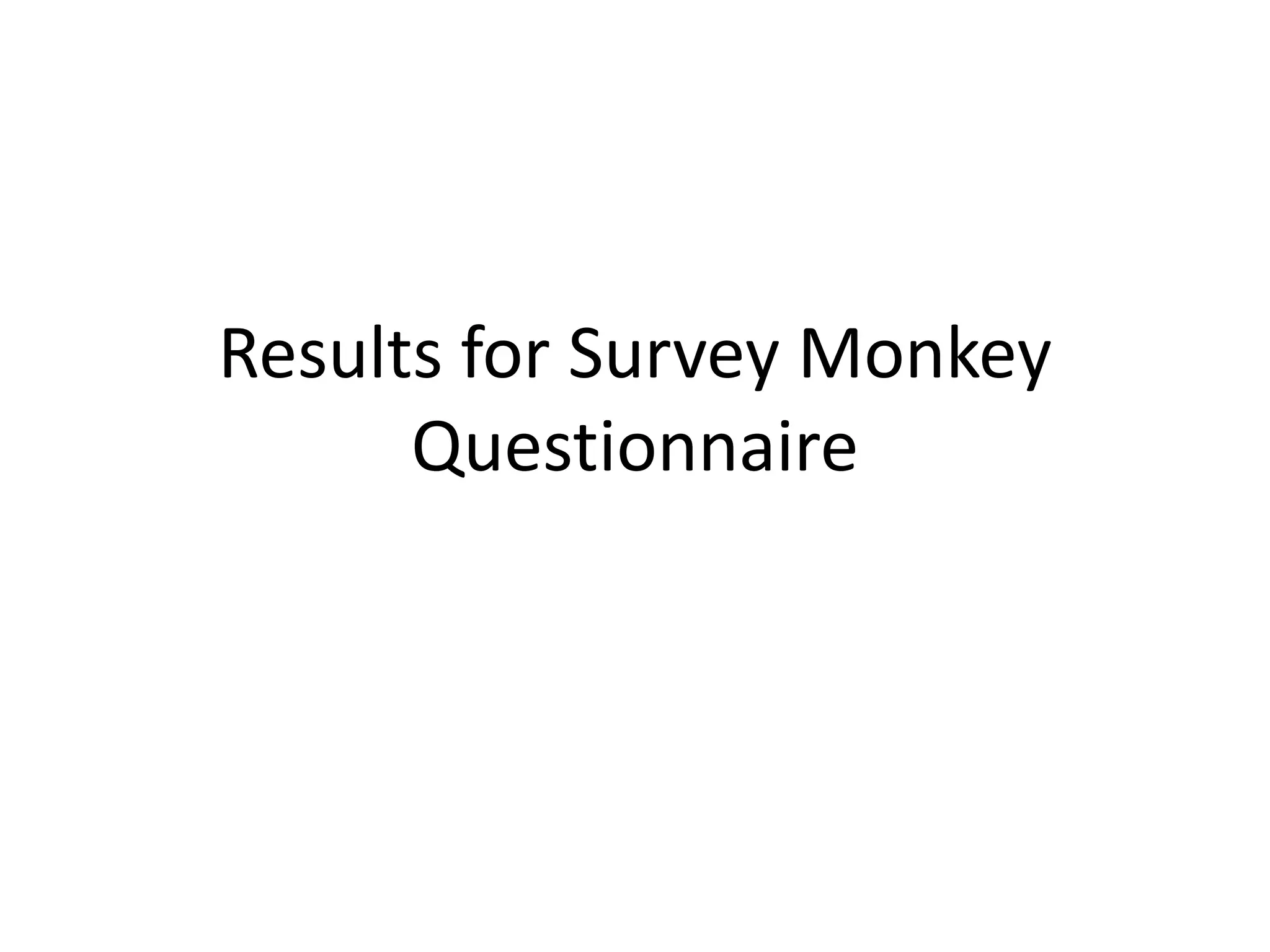 Helen johnstone results for survey monkey questionnaire | PPTX