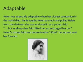 Helen Keller Courage Project | PPTX | Food & Drink