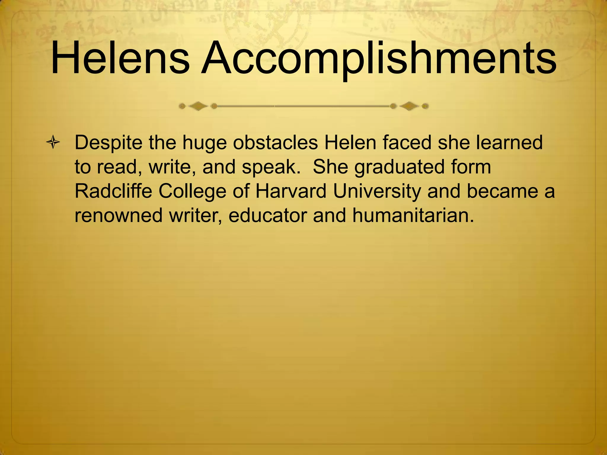 Helen keller presentation | PPTX