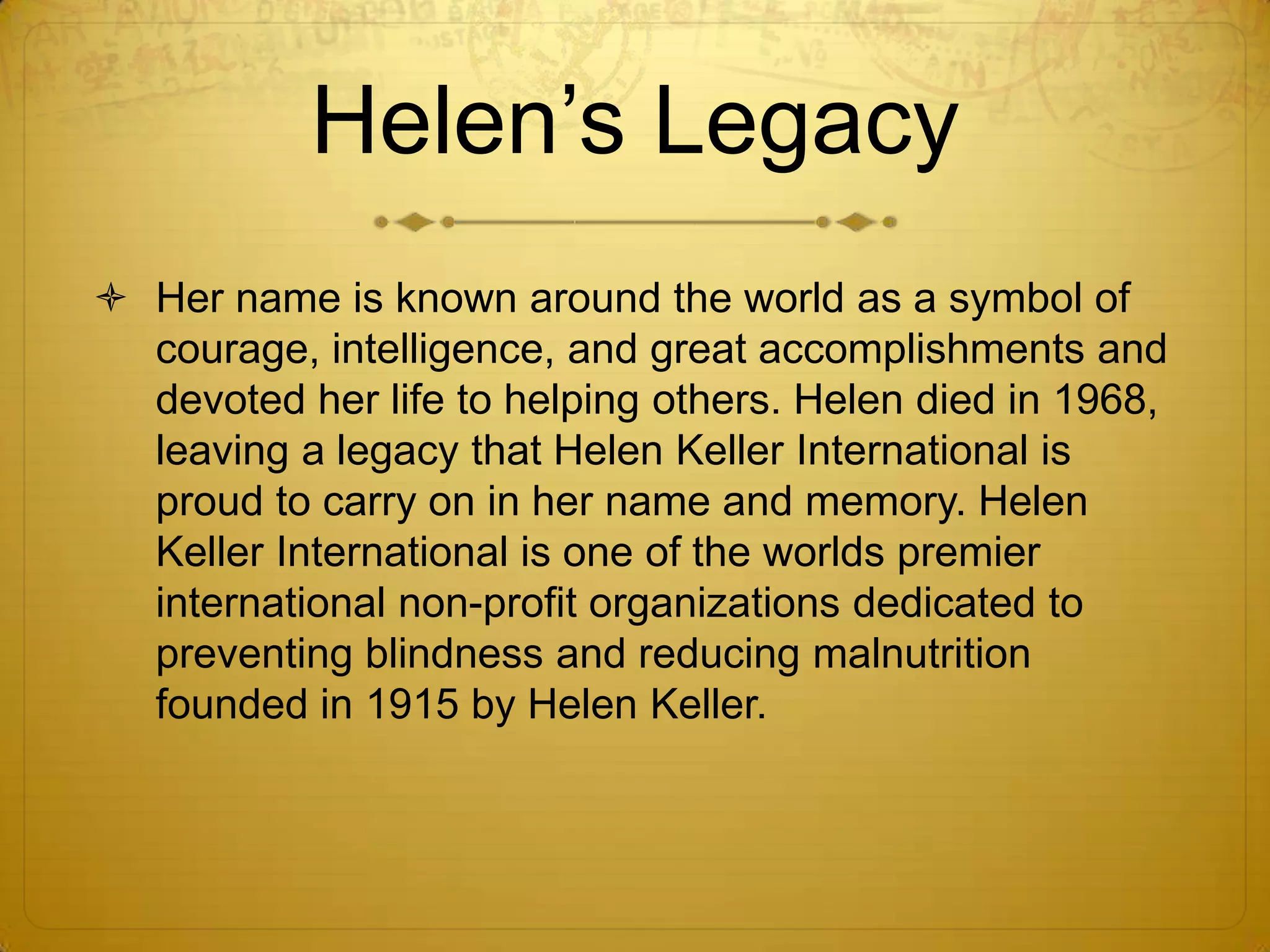Helen keller presentation | PPTX