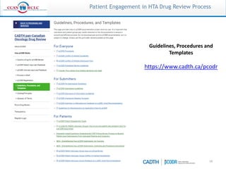 Patient Engagement in Drug Review: Helen Mai (CADTH) | PDF