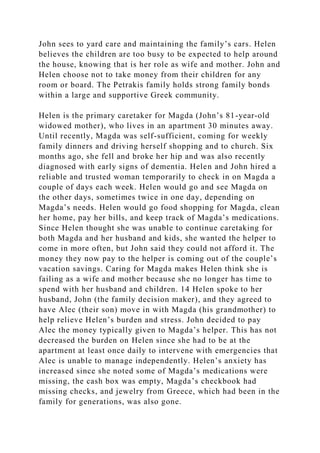 · Helen Petrakis Identifying Data Helen Petrakis is a 5.docx