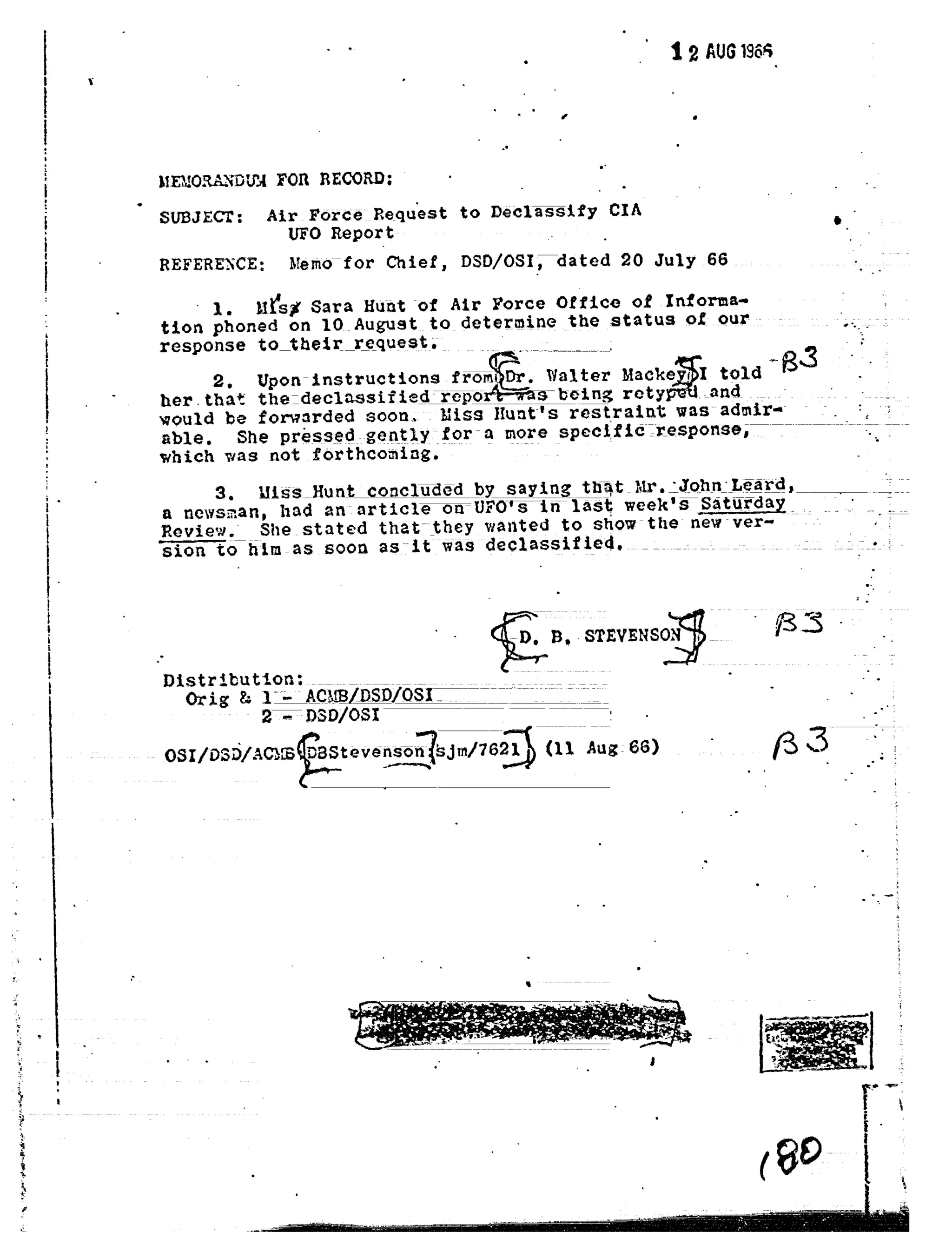 Air force request to declassify cia ufo report 2 | PDF