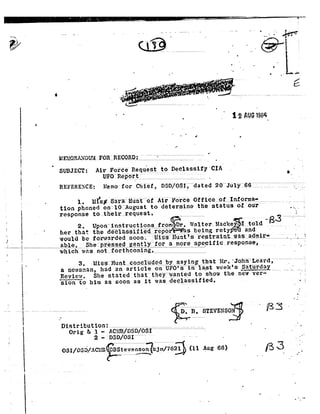 Air force request to declassify cia ufo report 2 | PDF