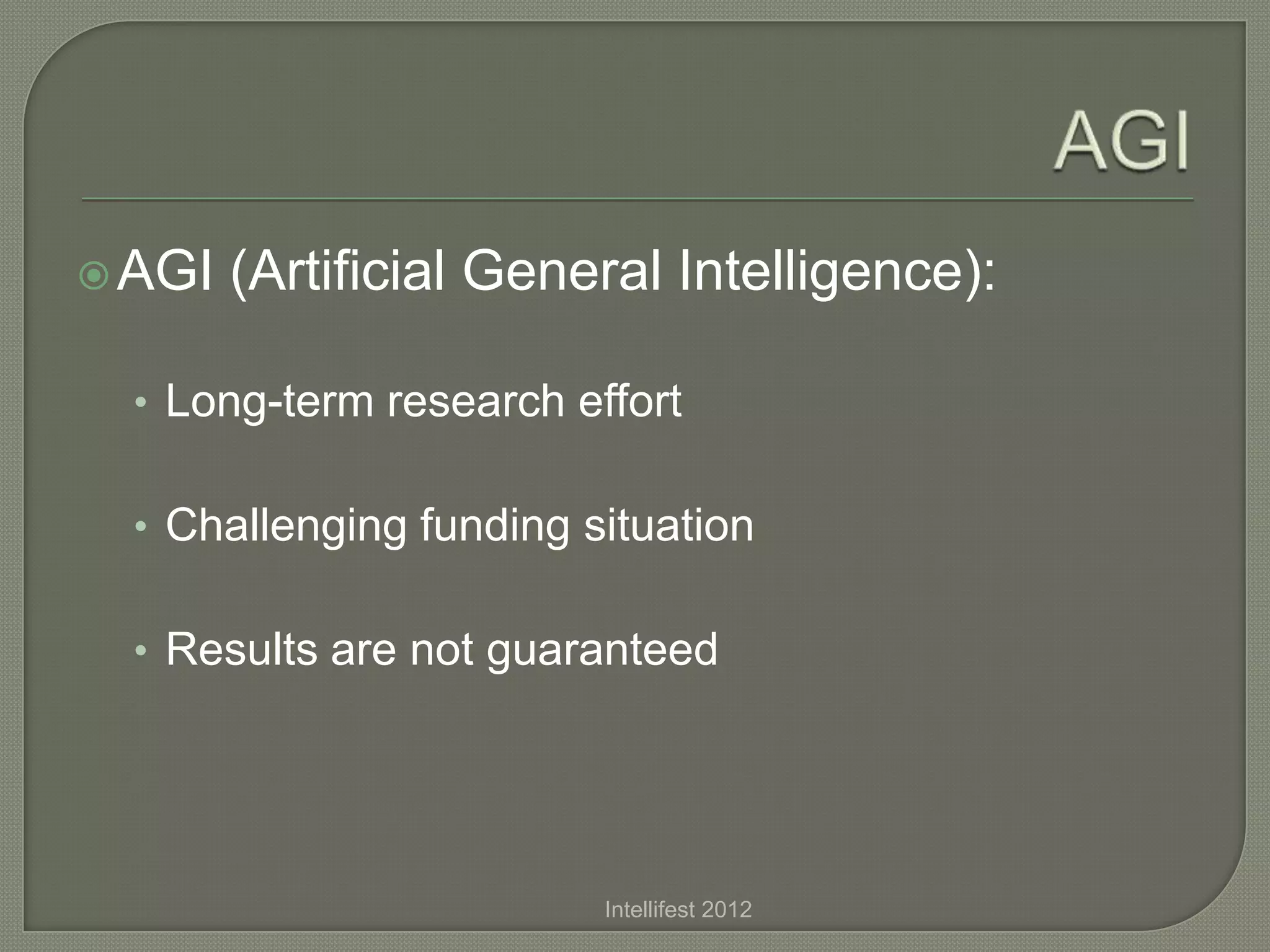 From Narrow AI to Artificial General Intelligence (AGI) | PPTX