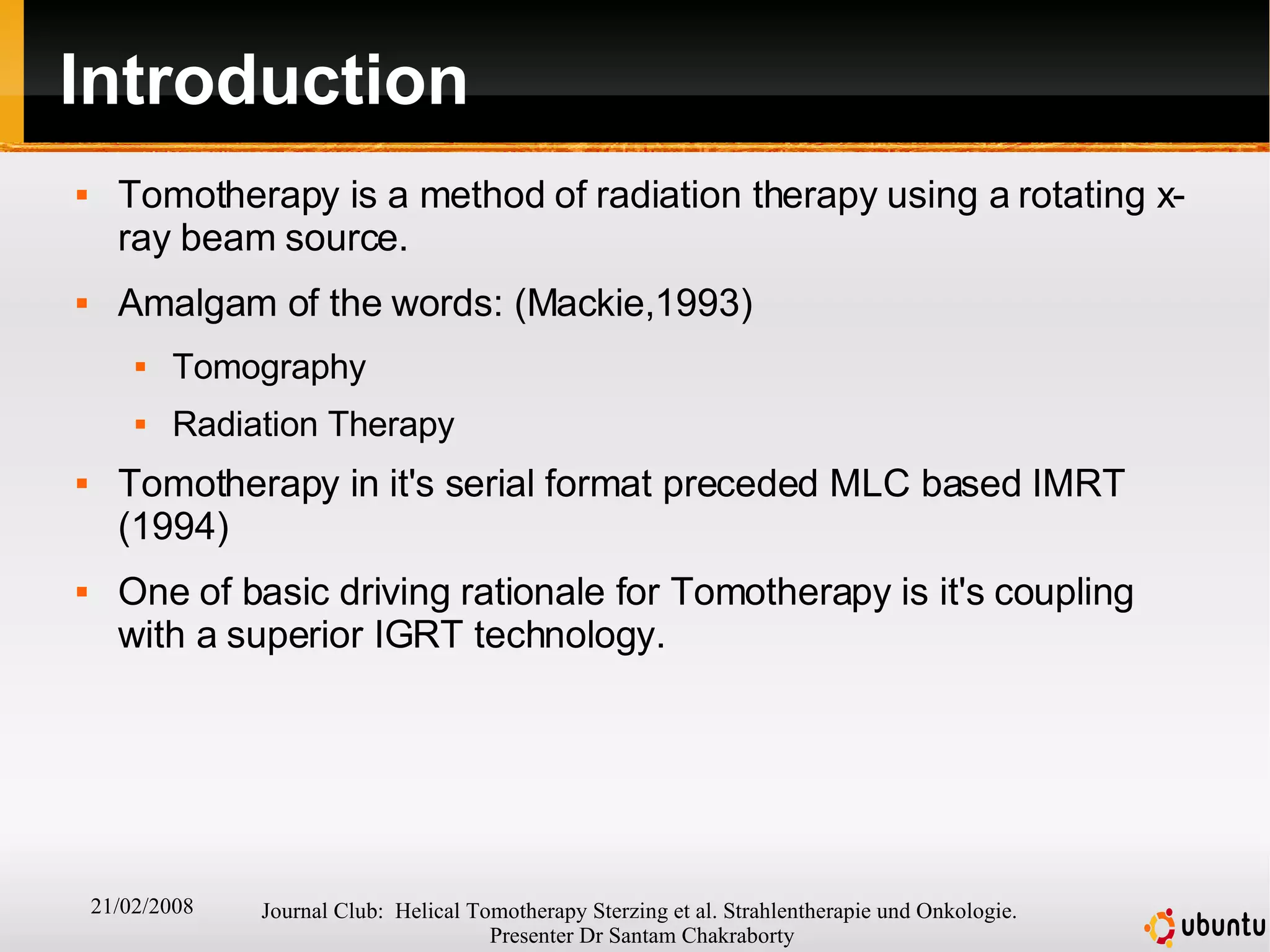 Helical Tomotherapy | ODP