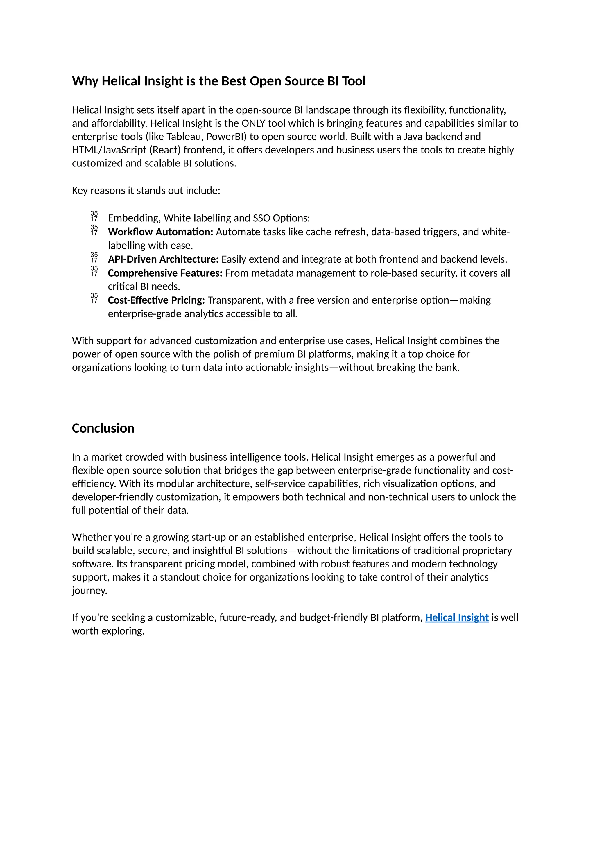 Helical Insight Powerful Open Source Business Intelligence Software.pptx