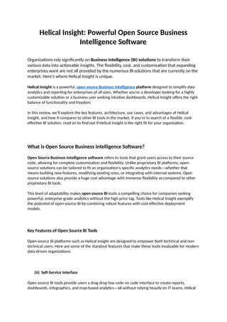 Helical Insight Powerful Open Source Business Intelligence Software.pptx