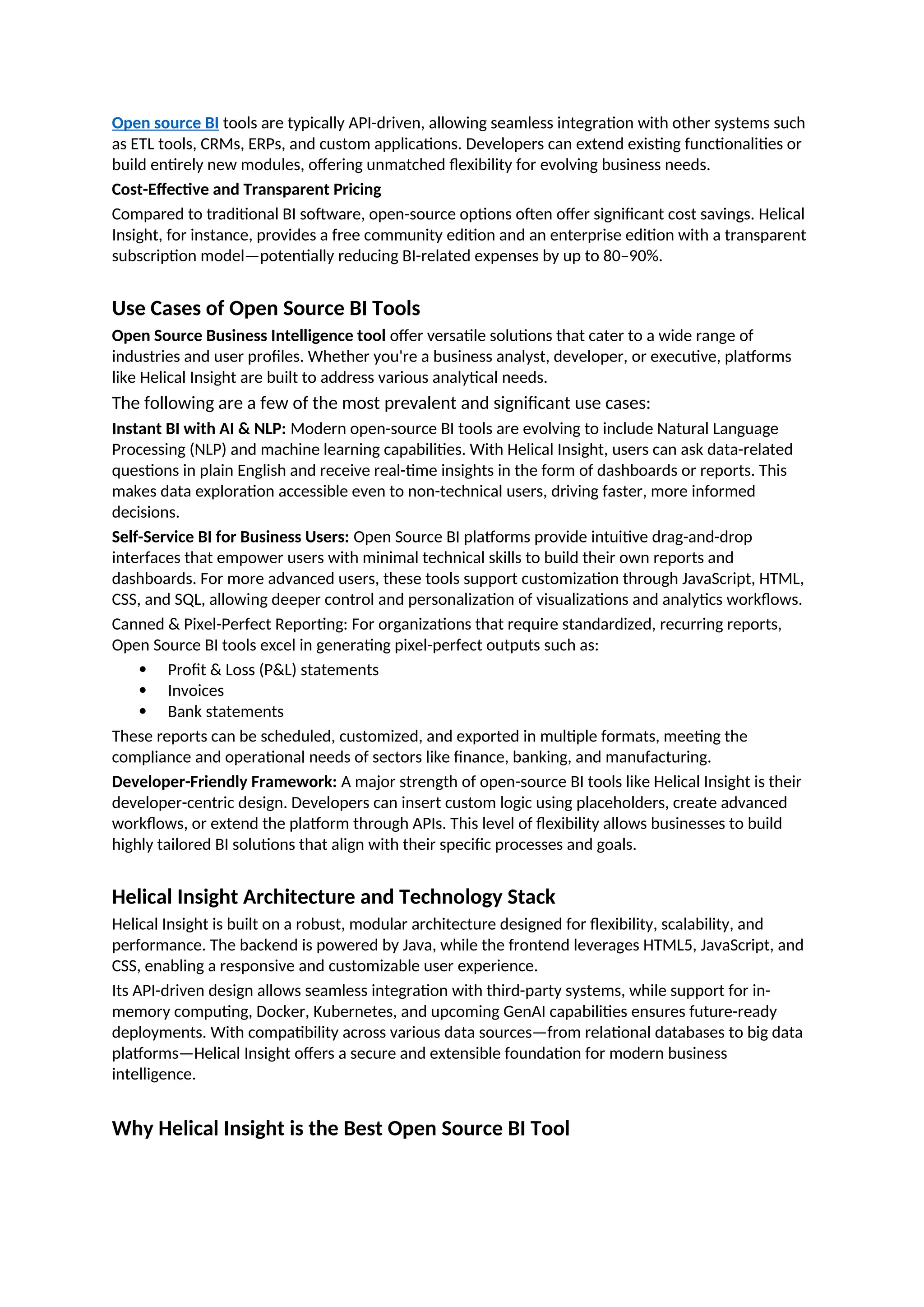 Helical Insight Review Powerful Open Source Business Intelligence ...