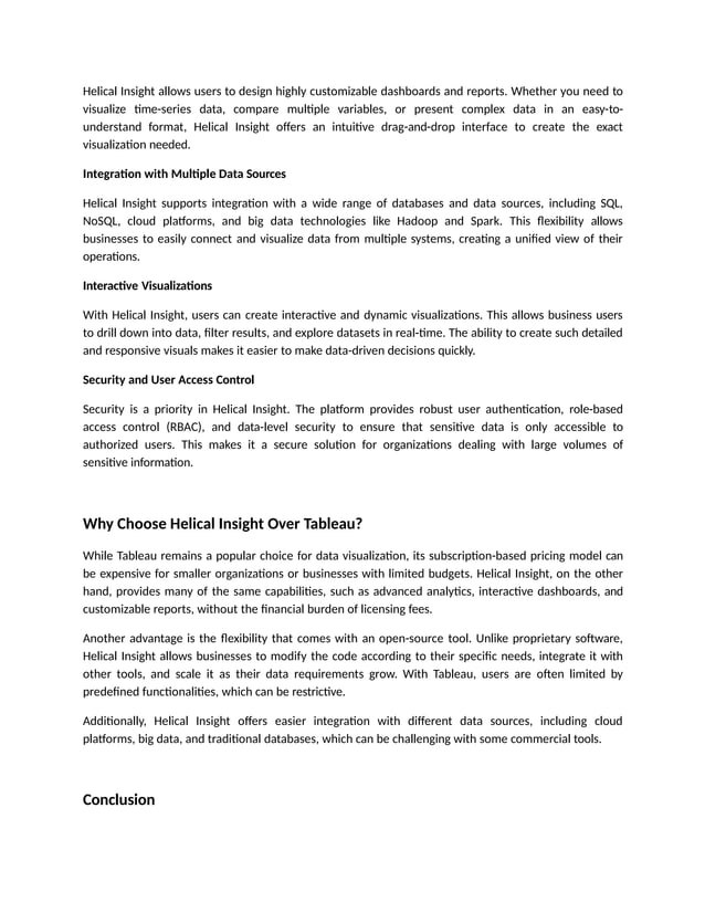Helical Insight The Best Open Source Alternative To Tableau For Data
