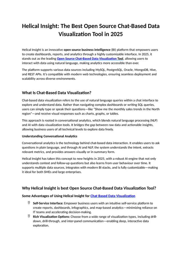 Helical Insight The Best Open Source Chat-Based Data Visualization Tool in 2025.pptx