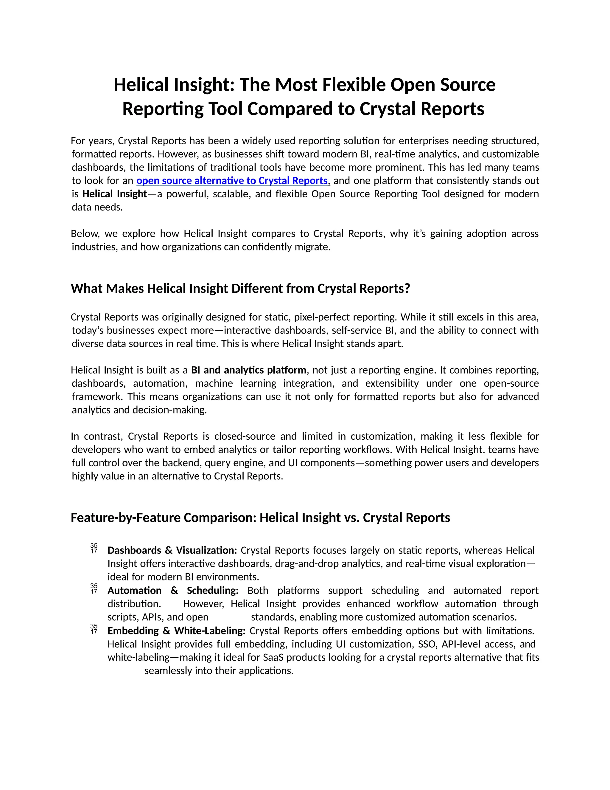 Helical Insight The Most Flexible Open Source Reporting Tool Compared to Crystal Reports.pptx