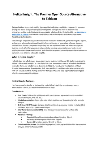 Helical Insight The Premier Open Source Alternative to Tableau.docx