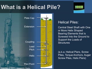 Helical piles for gas and oil industry | PPTX