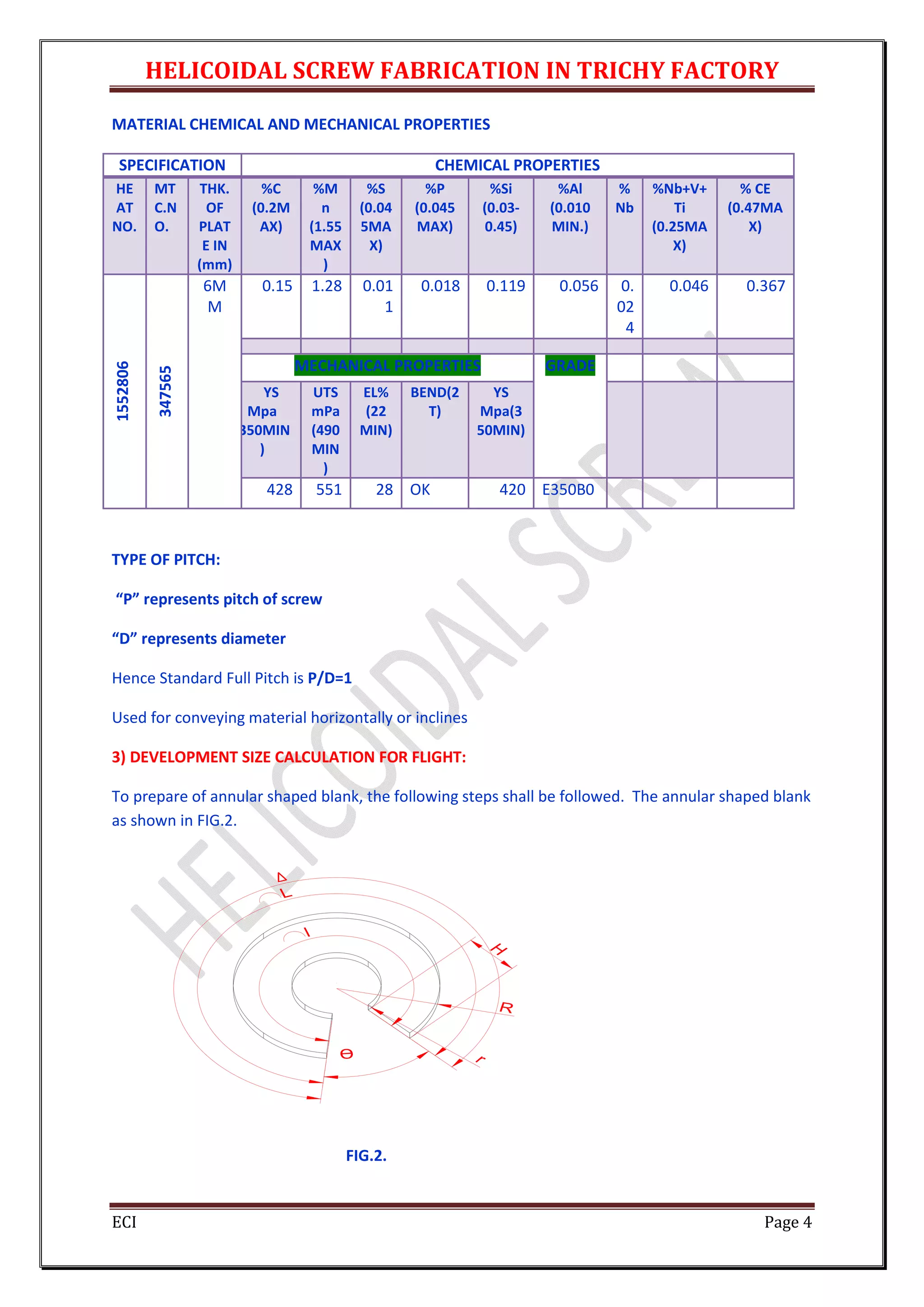 Helical screw design calculation1 | PDF