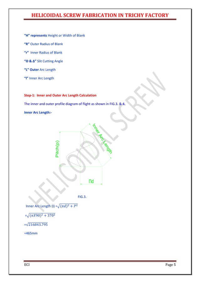 Helical screw design calculation1 | PDF