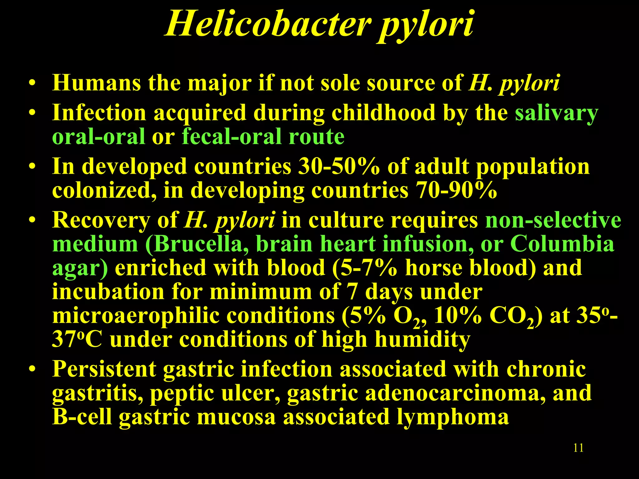 Helicobacter & campylobacter lec.11 dr.ihsan alsaimary | PPT