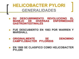 Helicobacter Pylori | PPTX