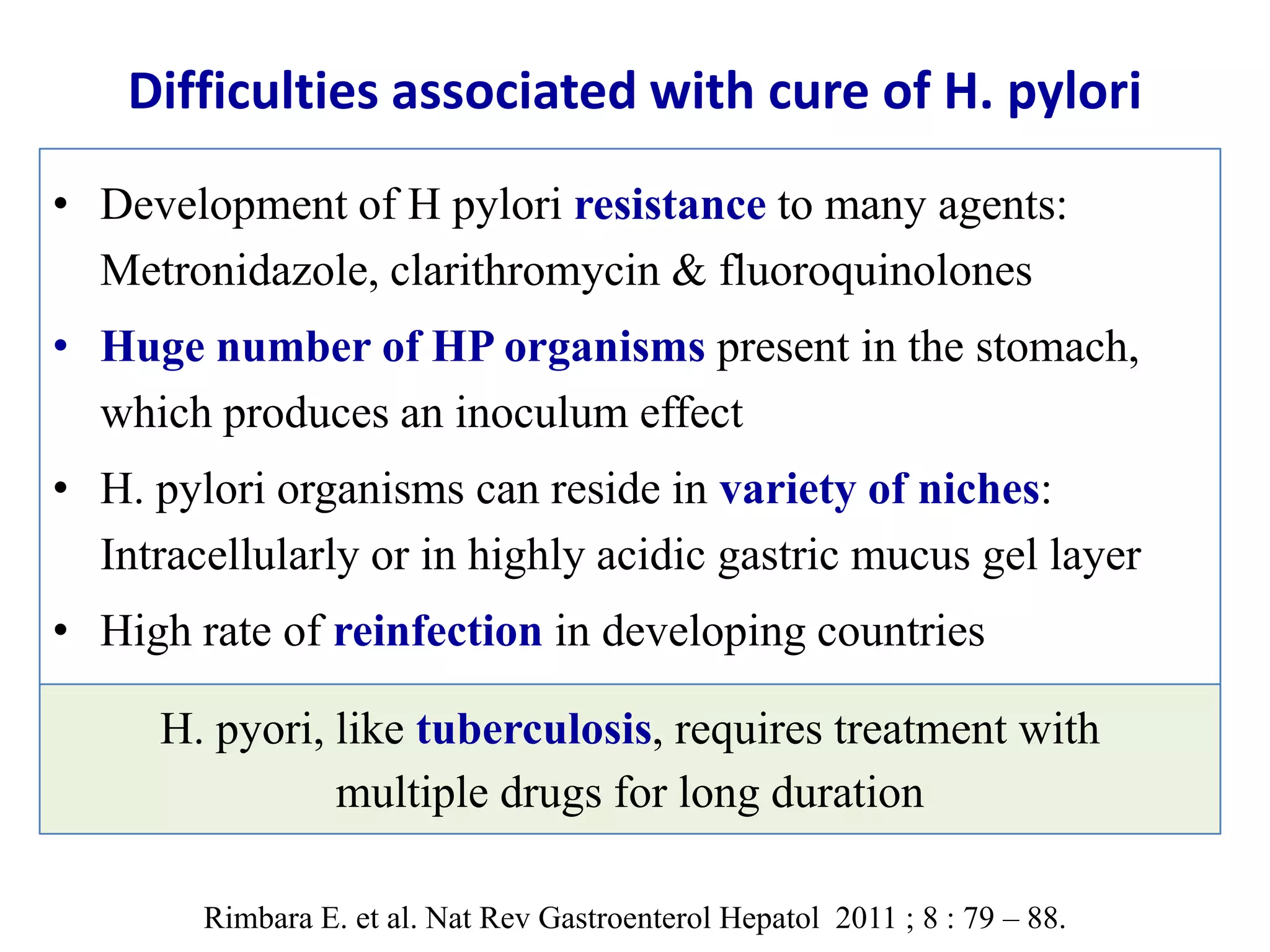 Helicobacter pylori infection | PPTX