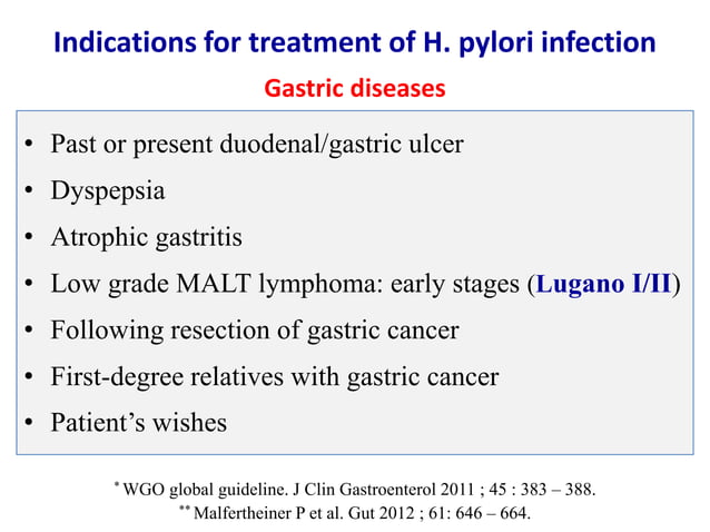Helicobacter pylori infection | PPTX