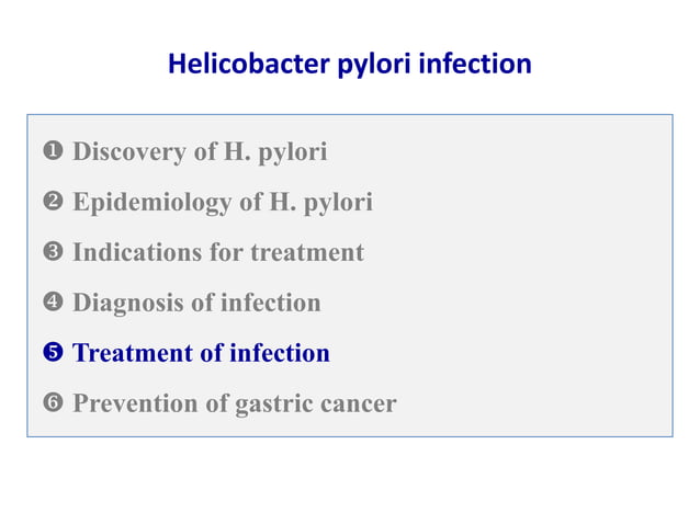Helicobacter pylori infection | PPTX