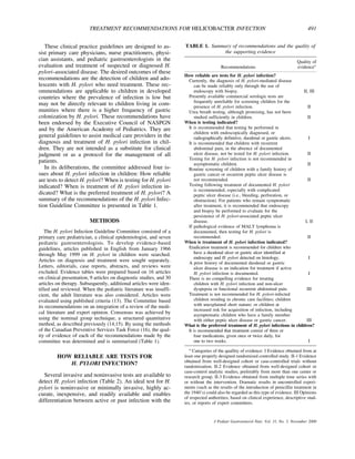Diagnosi e trattamento delle infezioni da H. Pylori in pediatria | PDF