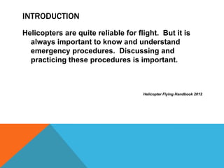 Helicopter emergency procedures | PPT