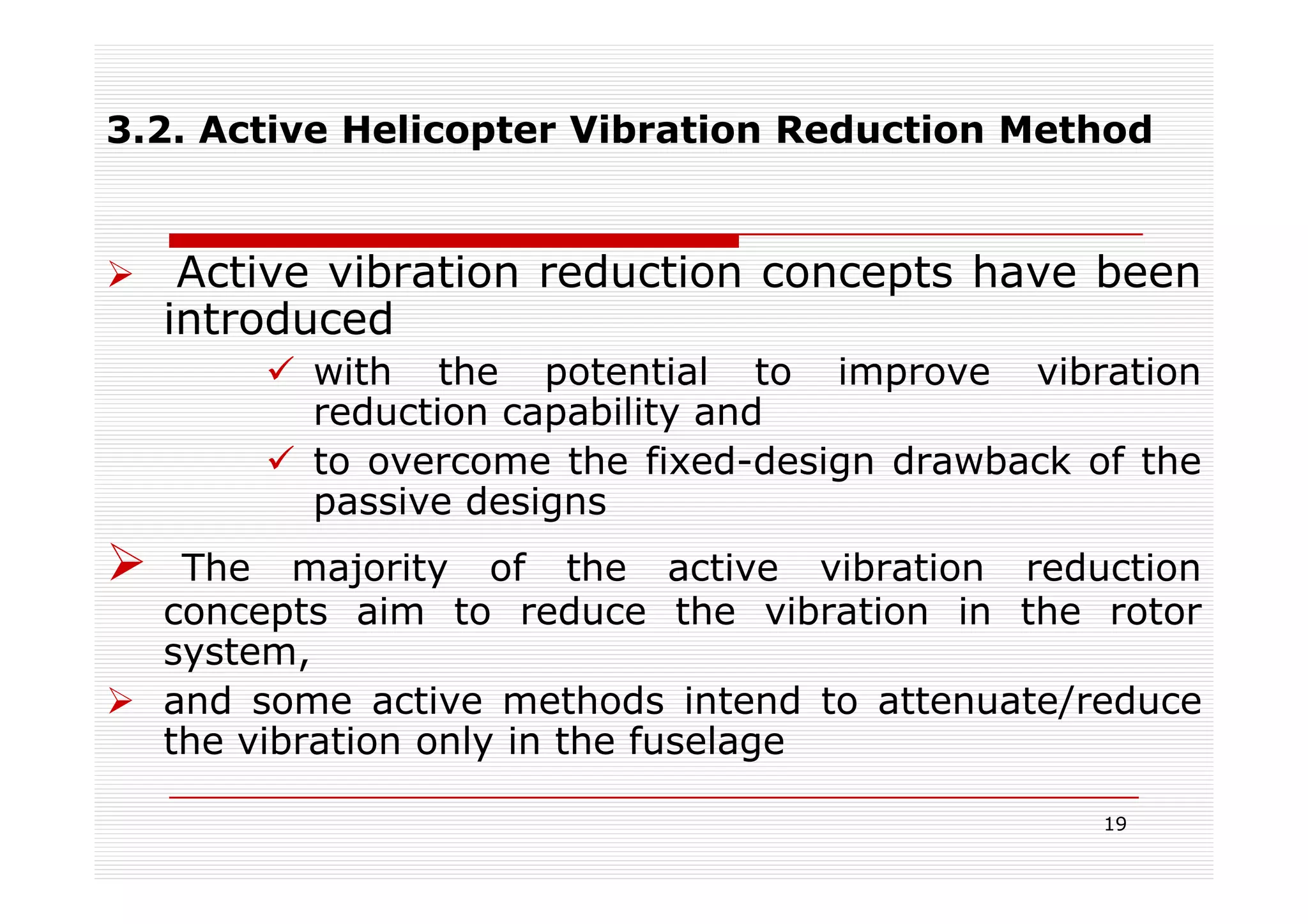 Helicopter vibration reduction techniques | PDF