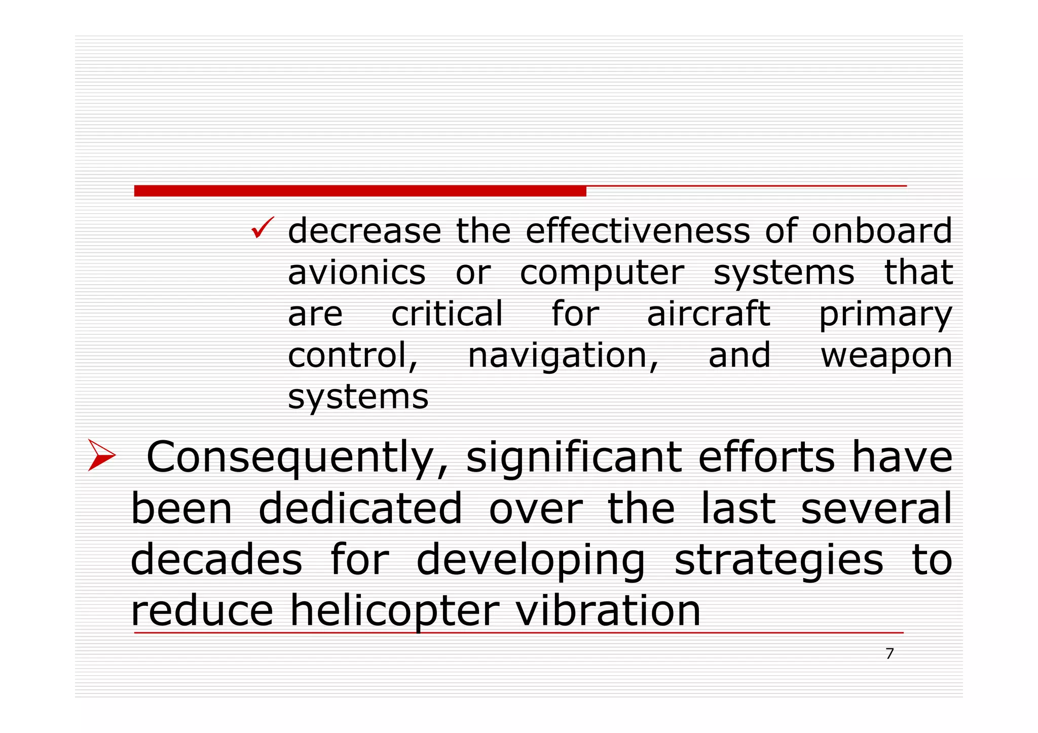 Helicopter vibration reduction techniques | PDF
