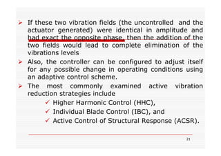 Helicopter vibration reduction techniques | PDF