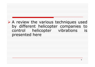 Helicopter vibration reduction techniques | PDF