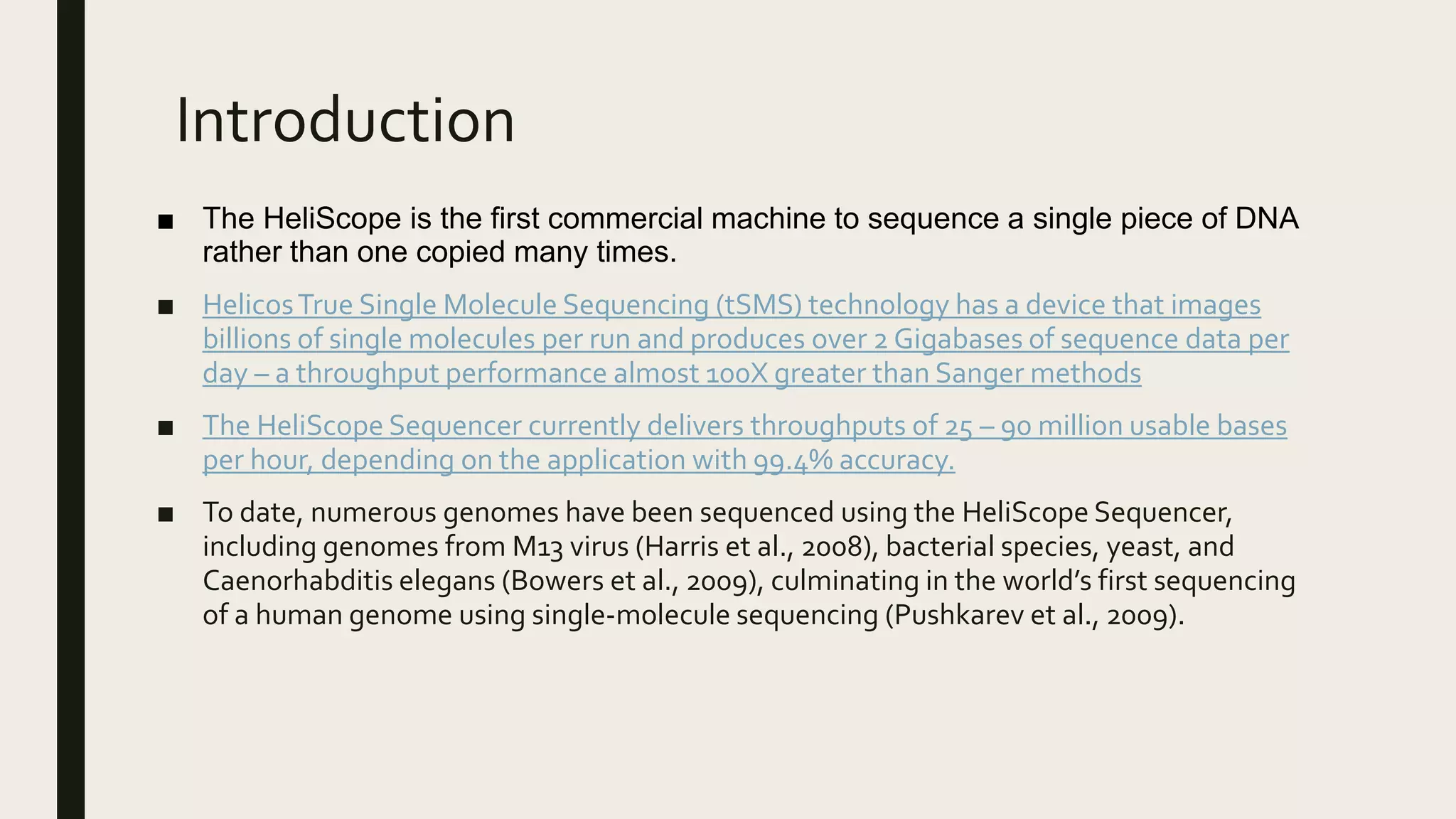 Helicos Sequencing | PPTX