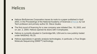 Helicos Sequencing | PPTX