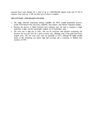 Helicos single molecule fluorescent sequencing | DOCX | Biological ...