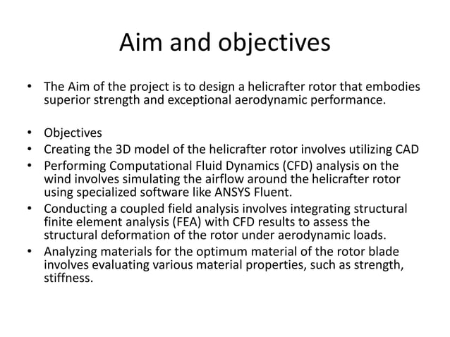 dynopts helicrafter rotor using cfd and structural analysis | PPT